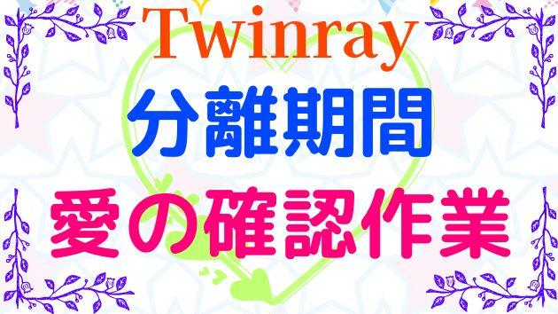 【Twinray】分離期間｜さくらん♾️あなたを笑顔に ｜coconalaブログ